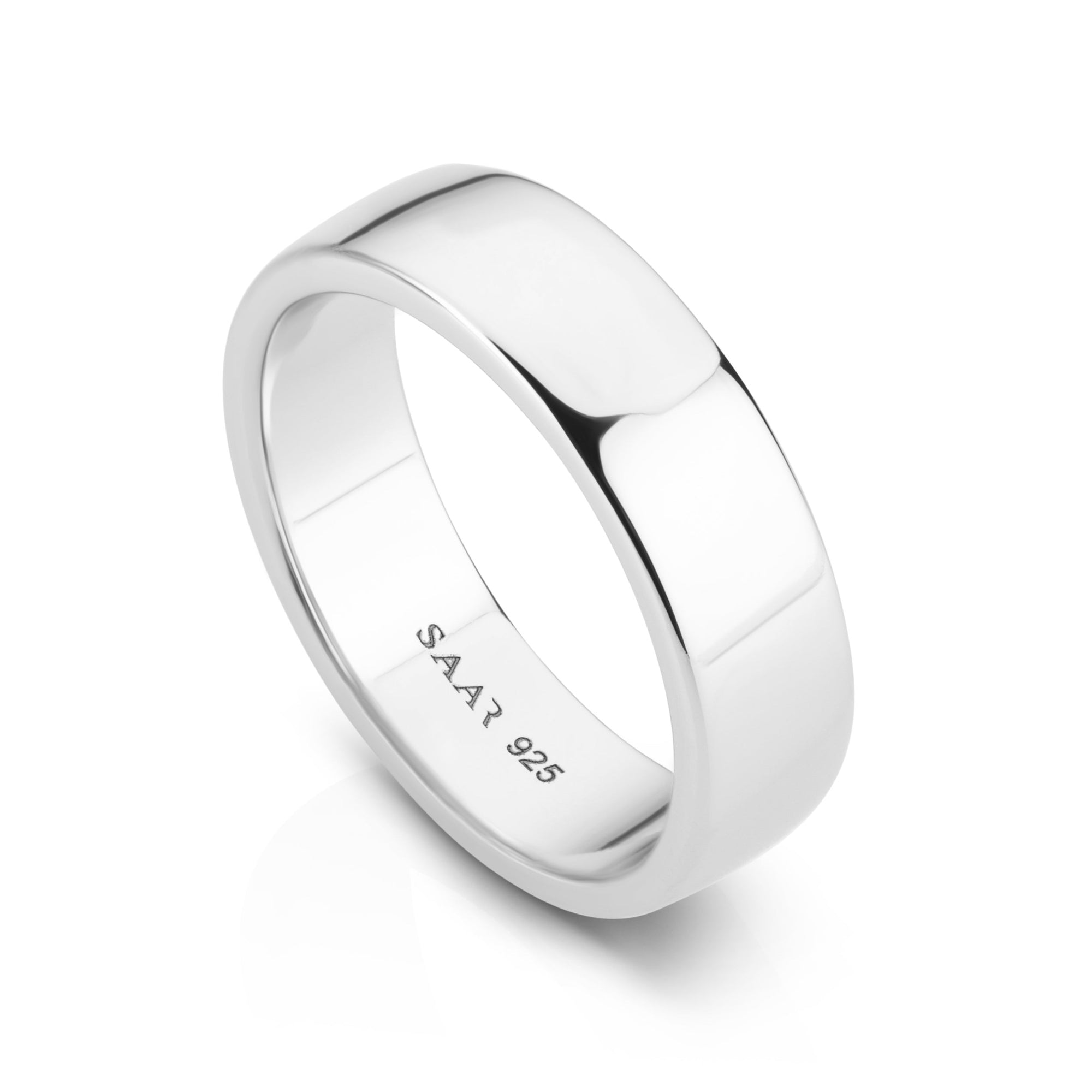 Brandon 925 Silver Band Ring - Men's Rings - Saar Co