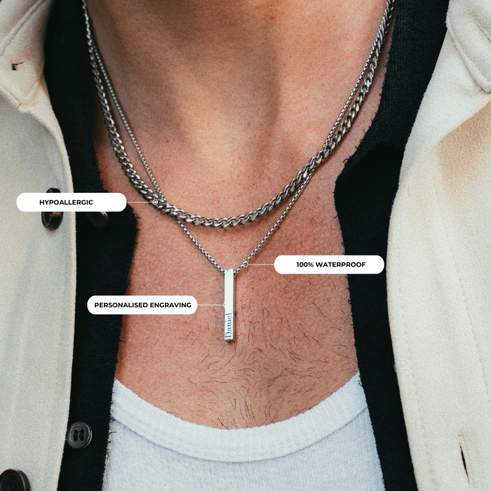 Mens Personalised Engraved Bracelets, Necklaces & Jewellery