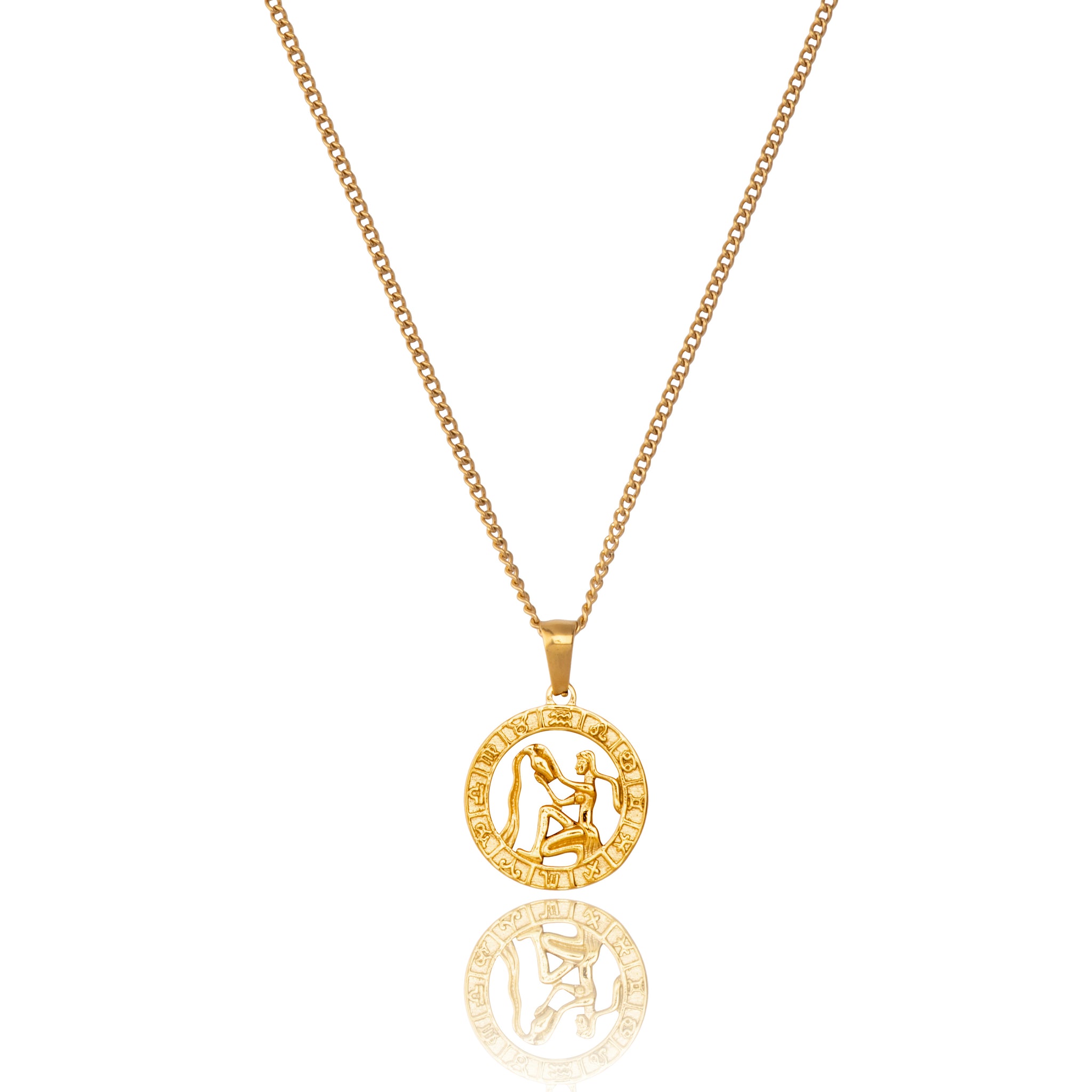 Aquarius - Gold - Men's Necklaces - Saar Co