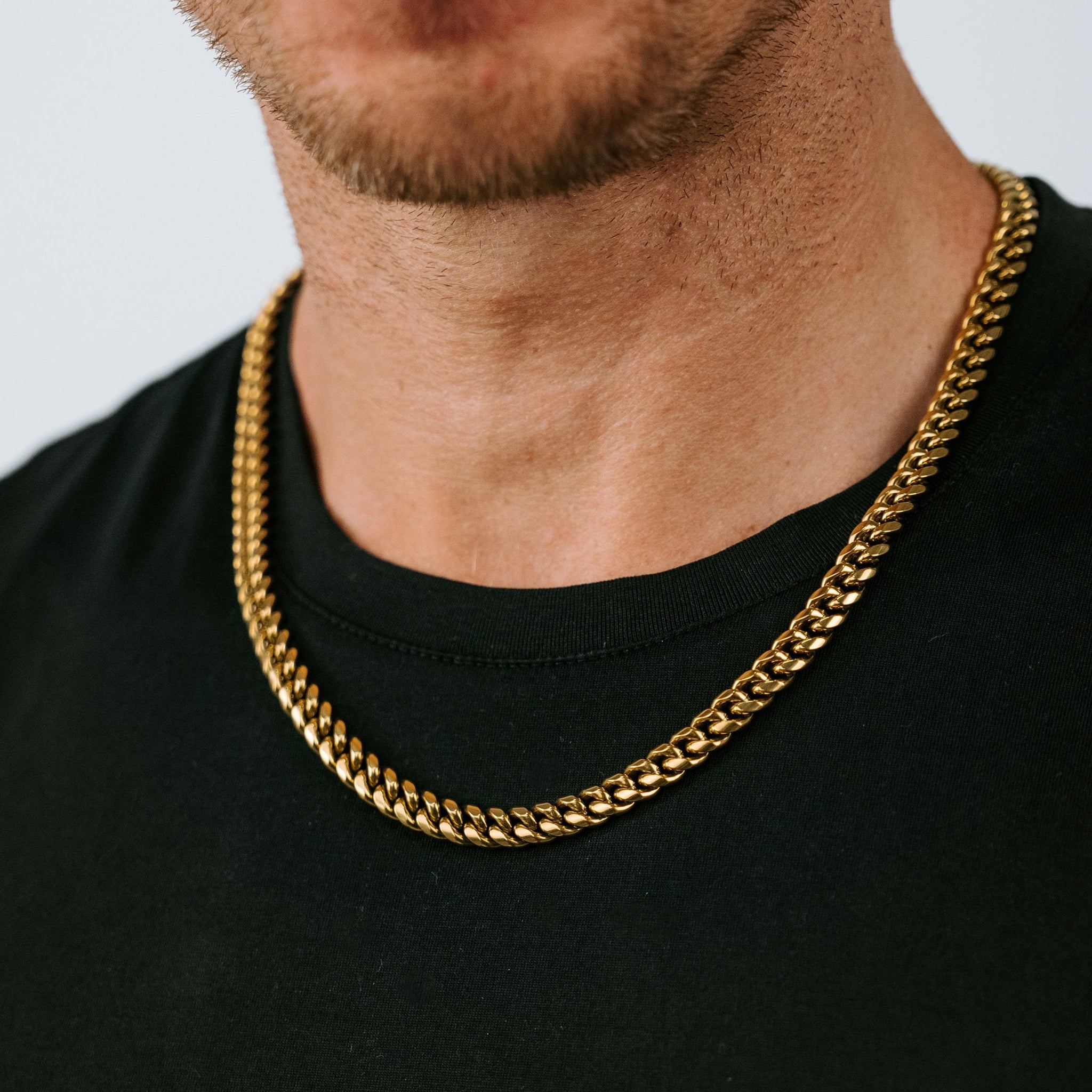 Alonzo Gold | 8mm 18K Gold Cuban Link Chain Necklace - SAAR CO